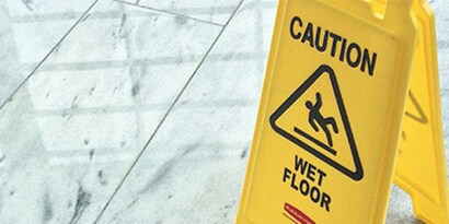 caution wet floor pool
